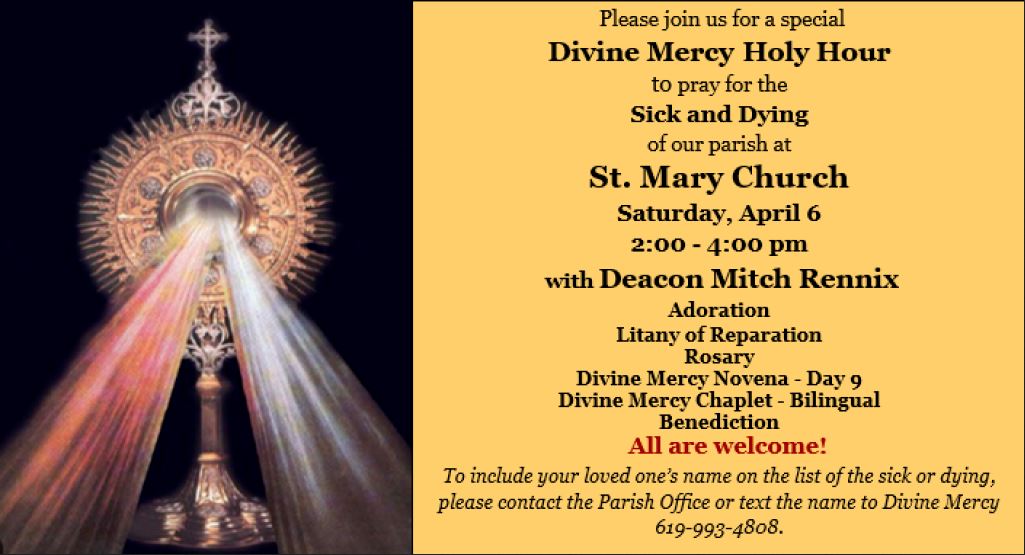 Divine Mercy Holy Hour in Escondido - JP2 Catholic Radio